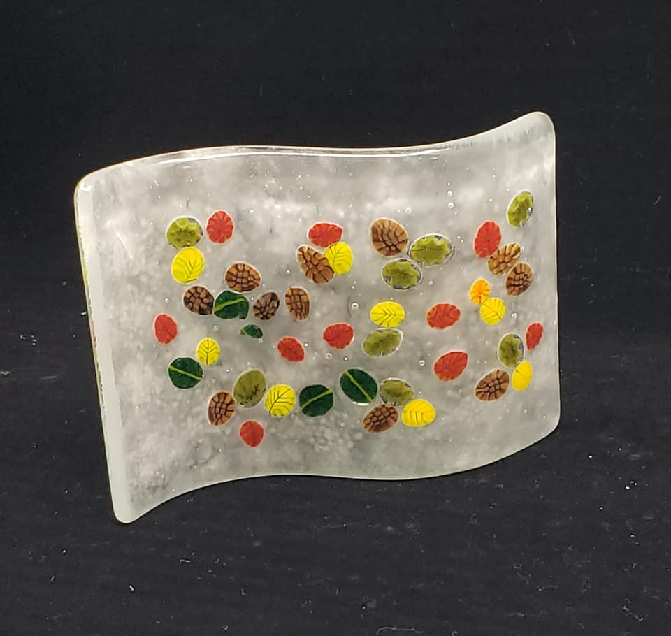 Candle Screen - Small Autumn Leaves – Gold Hill Glass Art